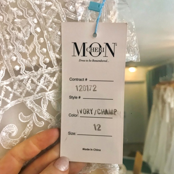 Mon Cheri | Dresses | Boho Glam Wedding Gown Sheath Racerback Champagne ...